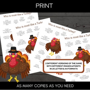 Printable Thanksgiving Game, Family Thanksgiving Game, Dinner Table ...