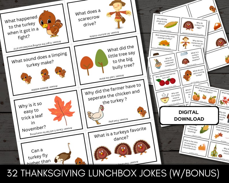 Fall Lunch Box Jokes, Autumn Lunchbox Jokes, Lunch Box Notes, Kids ...