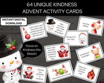 64 Kindness Advent Calendar Cards | Unique Advent Activity Cards ...