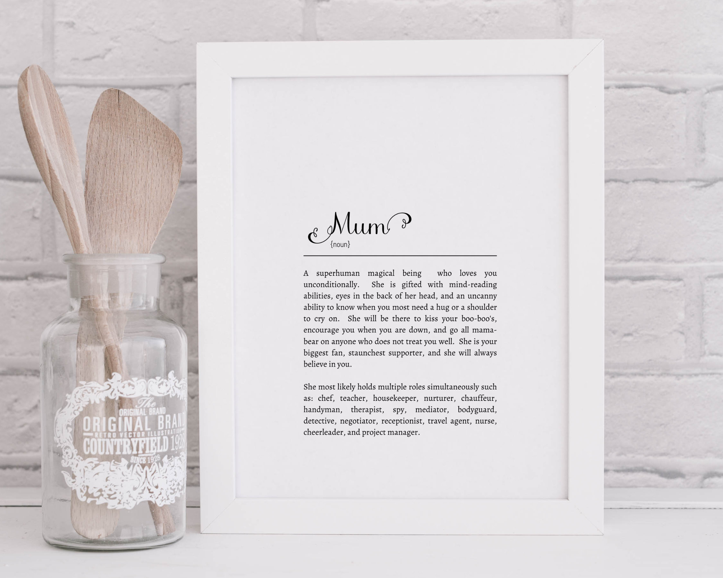 Mum Definition Print, Gift for Mum, First Time Mom Gift, Mom Gift From ...