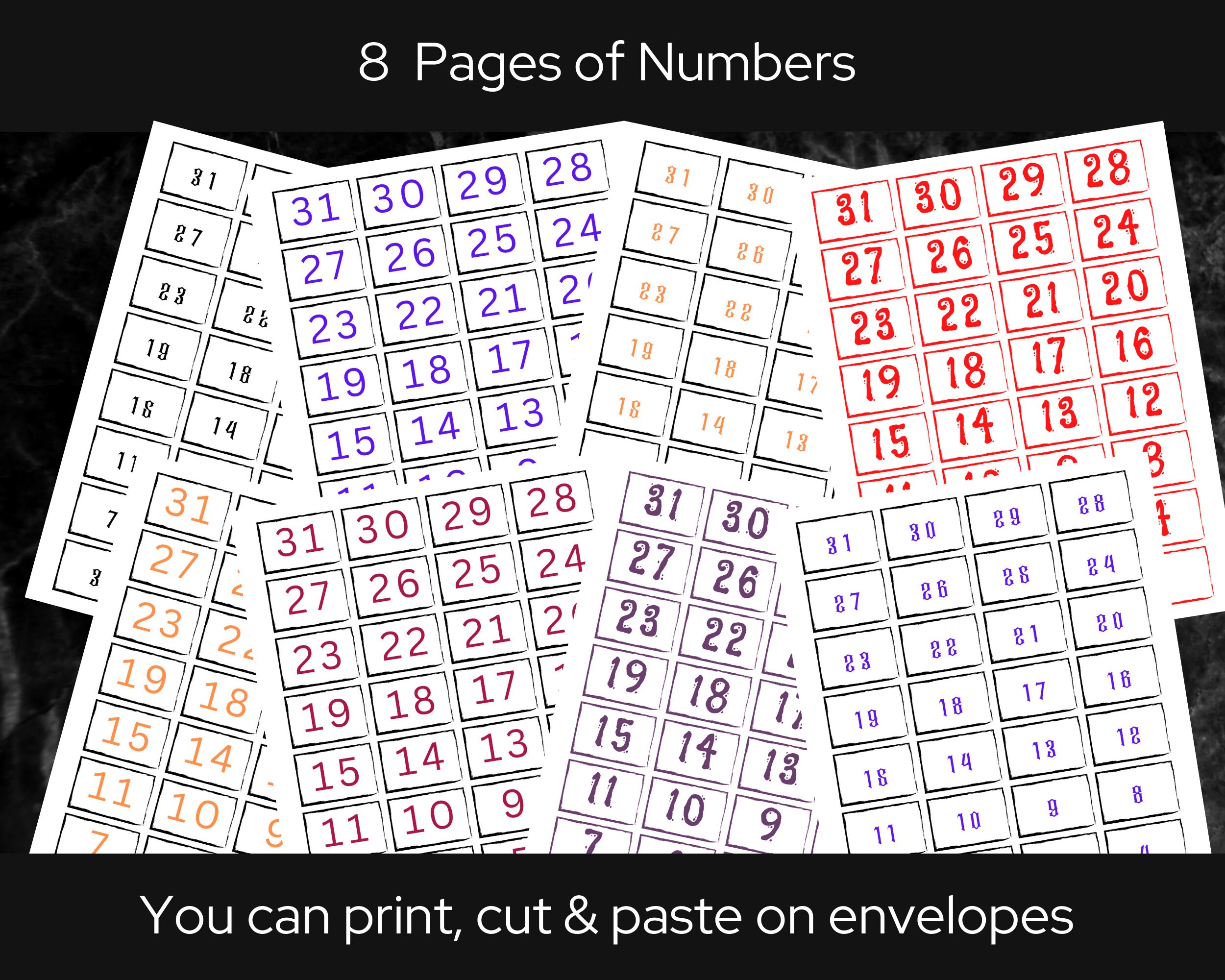 Halloween Advent Calendar, Halloween Printable, Halloween Count Down ...