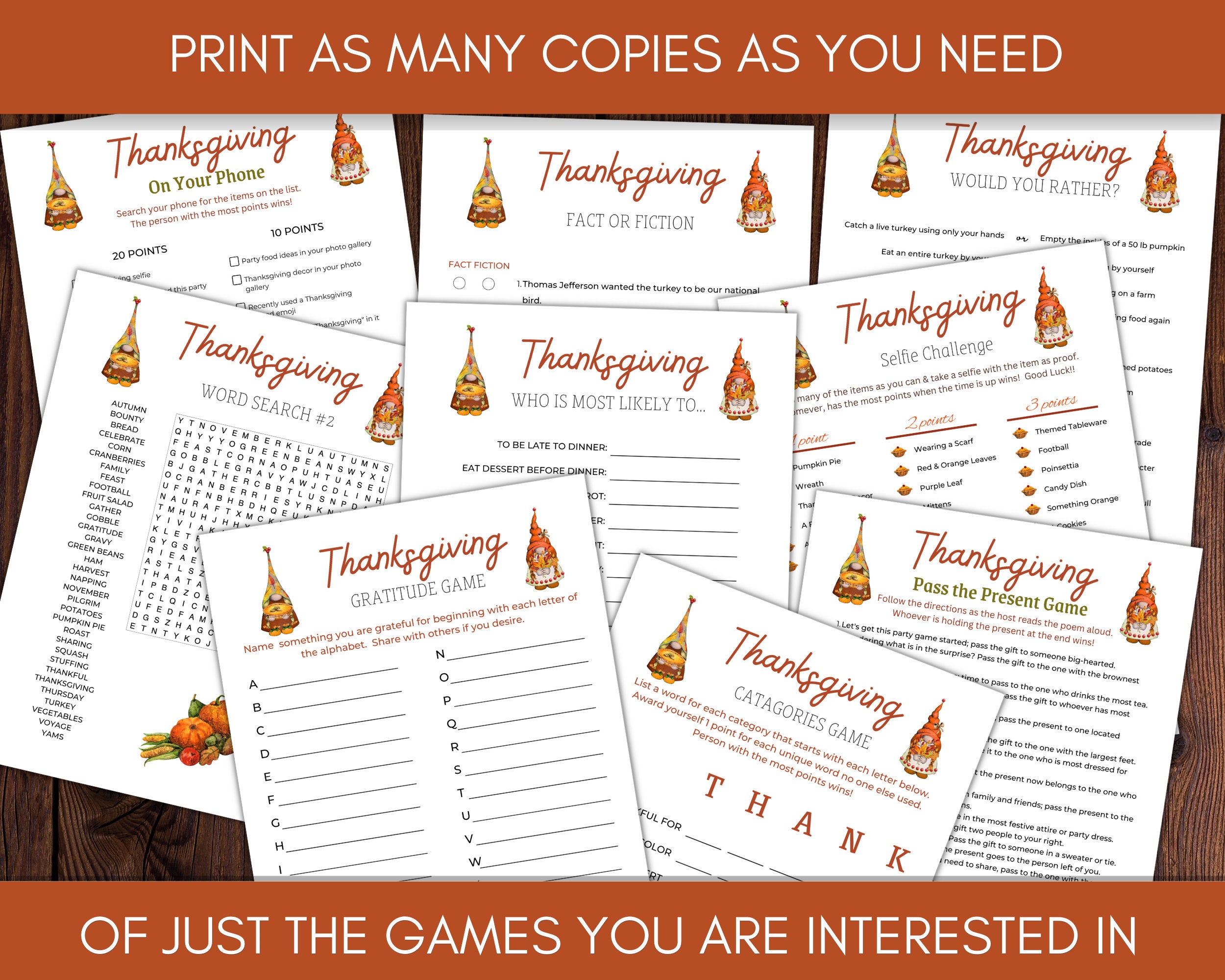 23 Thanksgiving Games, Friendsgiving, Family Reunion, Find the Guest ...