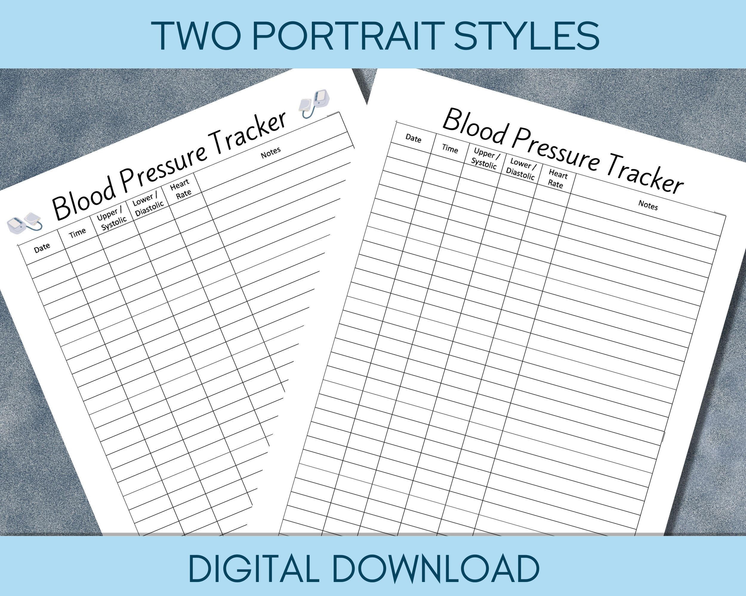 Blood Pressure Log, Blood Pressure Printable, Blood Pressure Chart ...