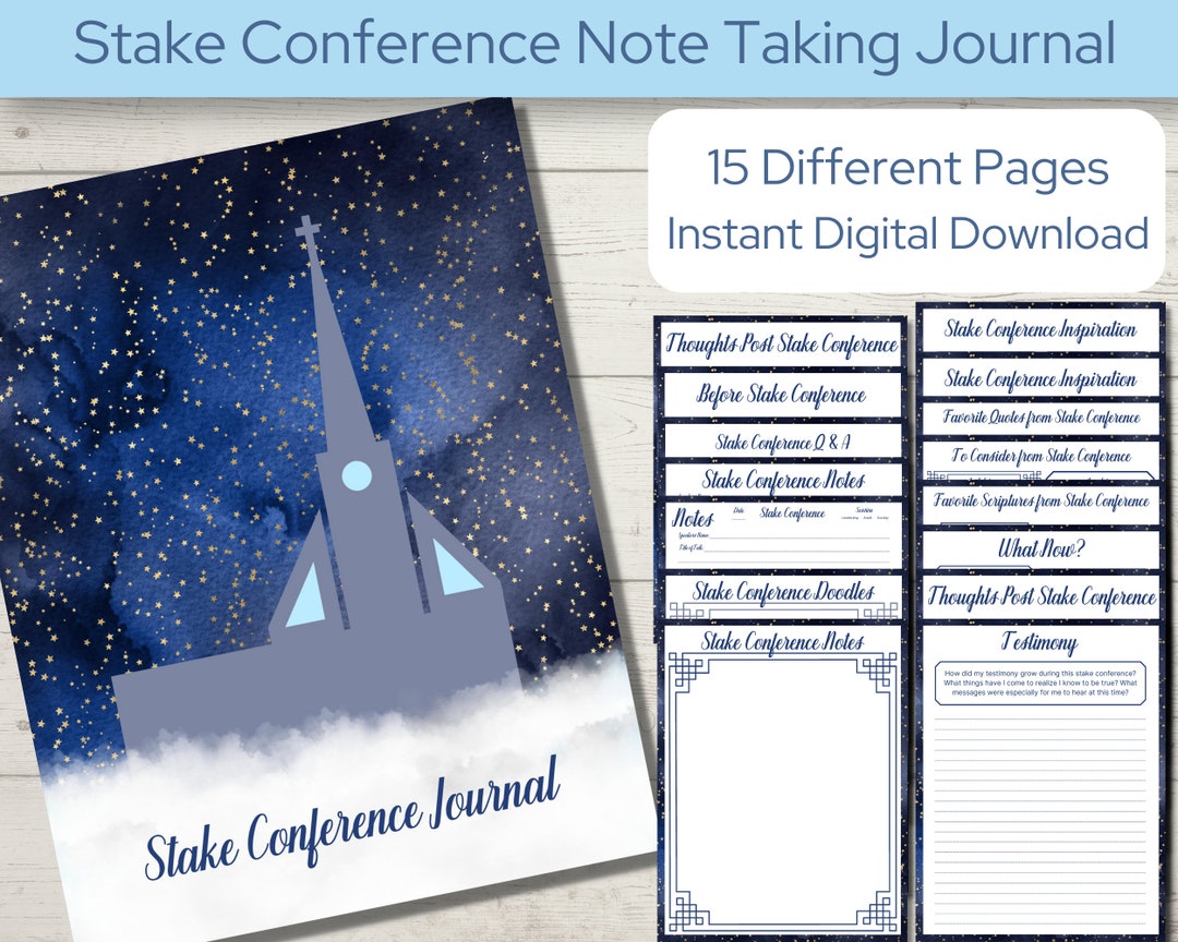 Stake Conference Note Journal, Latter Day Saints Stake Conference ...