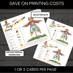 Roll a Scarecrow Dice Game, Fall Dice Game, Printable Halloween Game ...