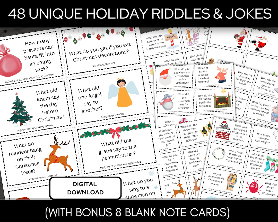 Christmas Lunch Box Jokes & Riddles, Holiday Lunchbox Jokes, Fall Lunch ...