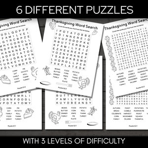 Thanksgiving Word Search Printable Games, Friendsgiving Games ...