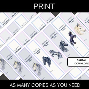 Horse Valentine Bookmarks | Printable Bookmarks for Classroom ...