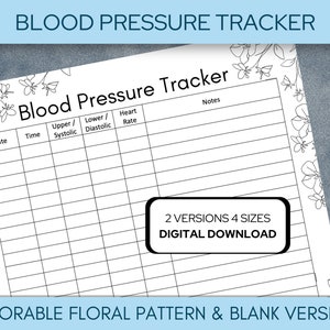 Blood Pressure Log, Blood Pressure Colorable Printable, Blood Pressure ...