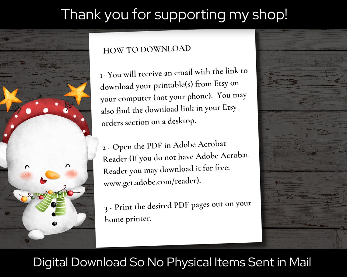 Printable Christmas Gift Certificate / Redeemable Voucher - Etsy