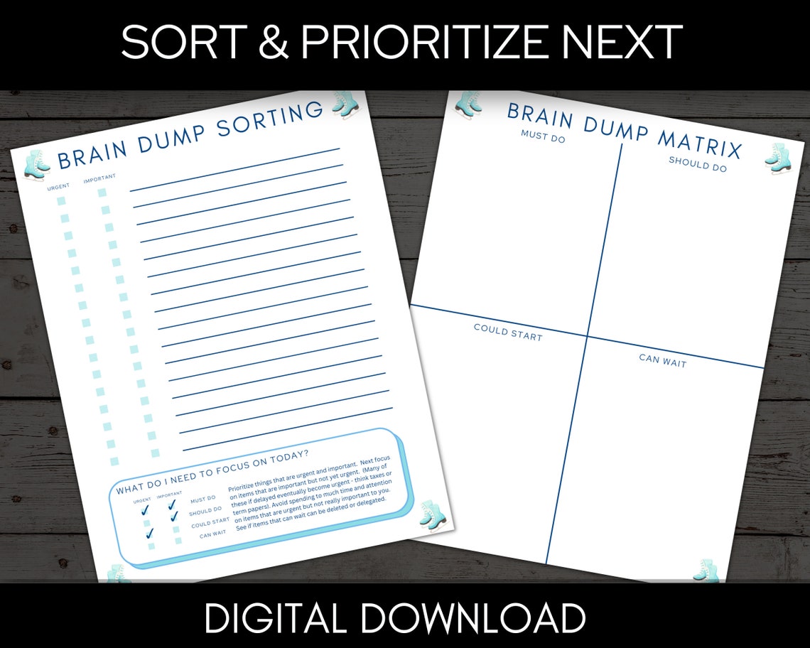 ADHD Brain Dump Printable, To-do List Template, Productivity Planner ...