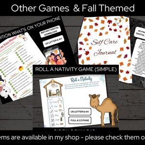 Roll a Nativity Christmas Dice Game Printable, Great Christian Holiday ...