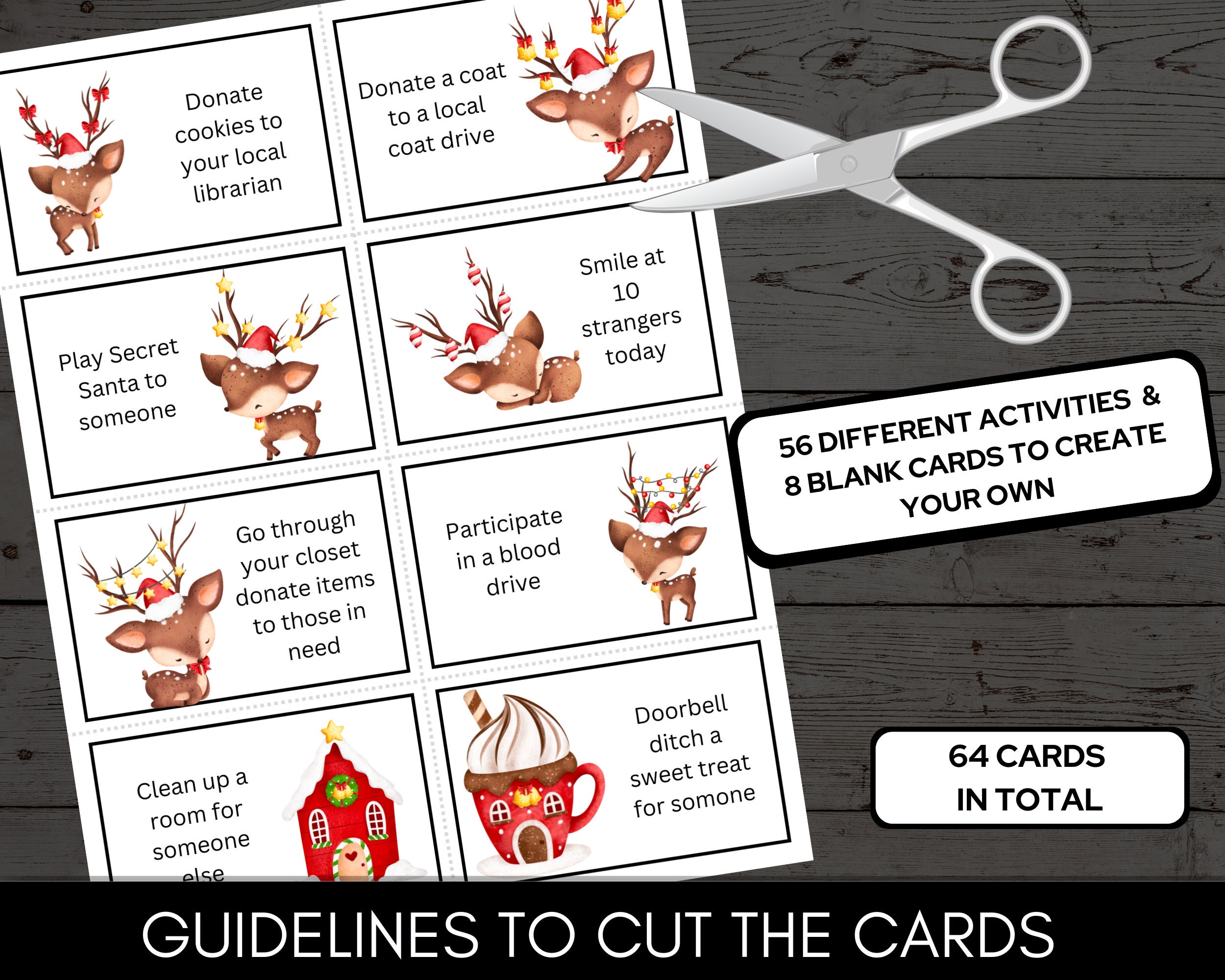 64 Kindness Advent Calendar Cards | Unique Advent Activity Cards ...