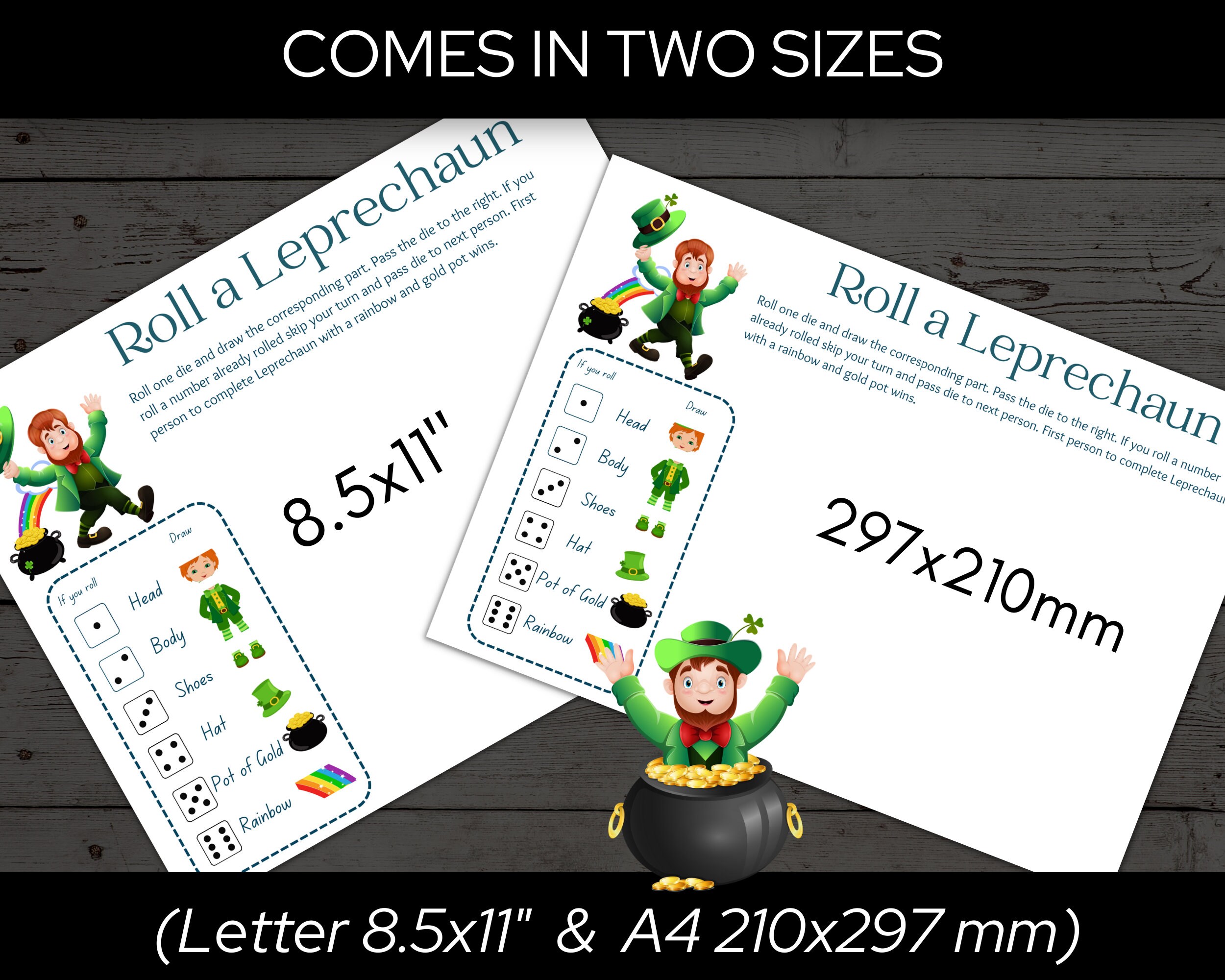 Roll a Leprechaun Dice Game, St Patricks Day Game, Classroom Games, St ...