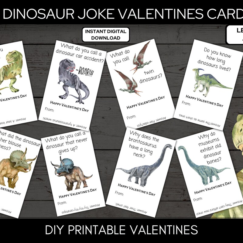 Dinosaur Valentine - Etsy