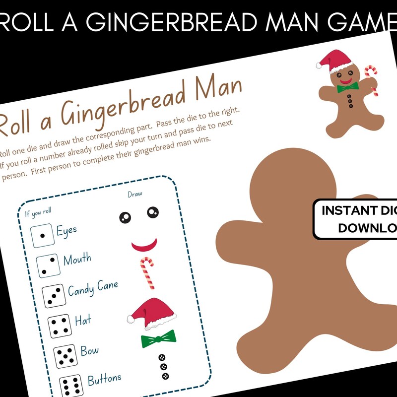 Gingerbread Roll the Dice - Etsy