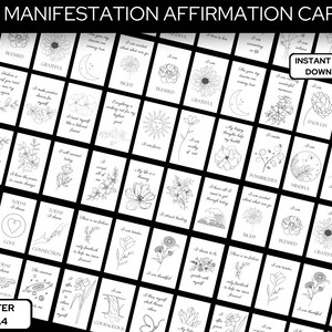 Positive Affirmation Card Deck, Vision Board Printables, Manifesting ...