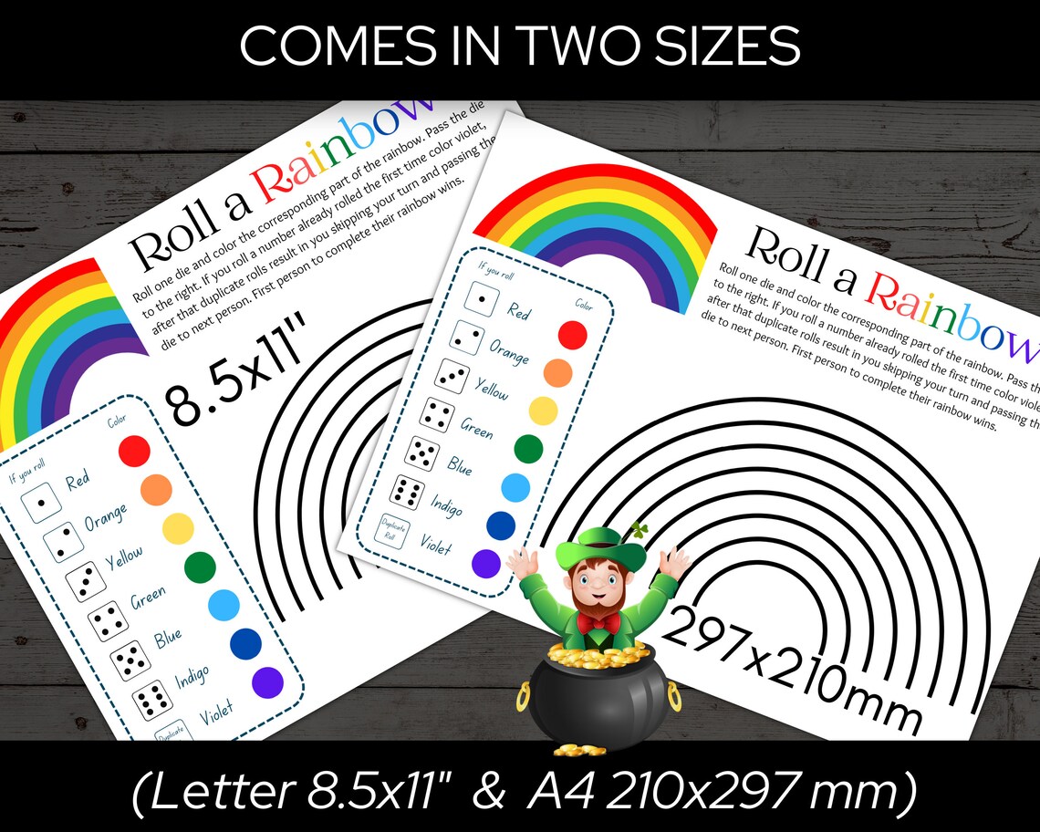Roll a Rainbow Dice Game, St Patricks Day Game, Classroom Games, St ...