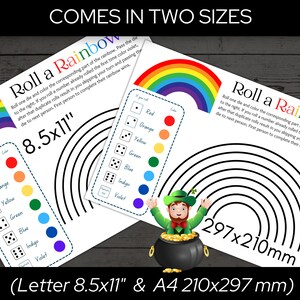 Roll a Rainbow Dice Game, St Patricks Day Game, Classroom Games, St ...