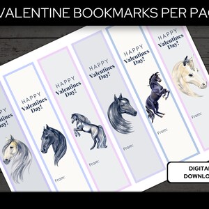 Horse Valentine Bookmarks | Printable Bookmarks for Classroom ...