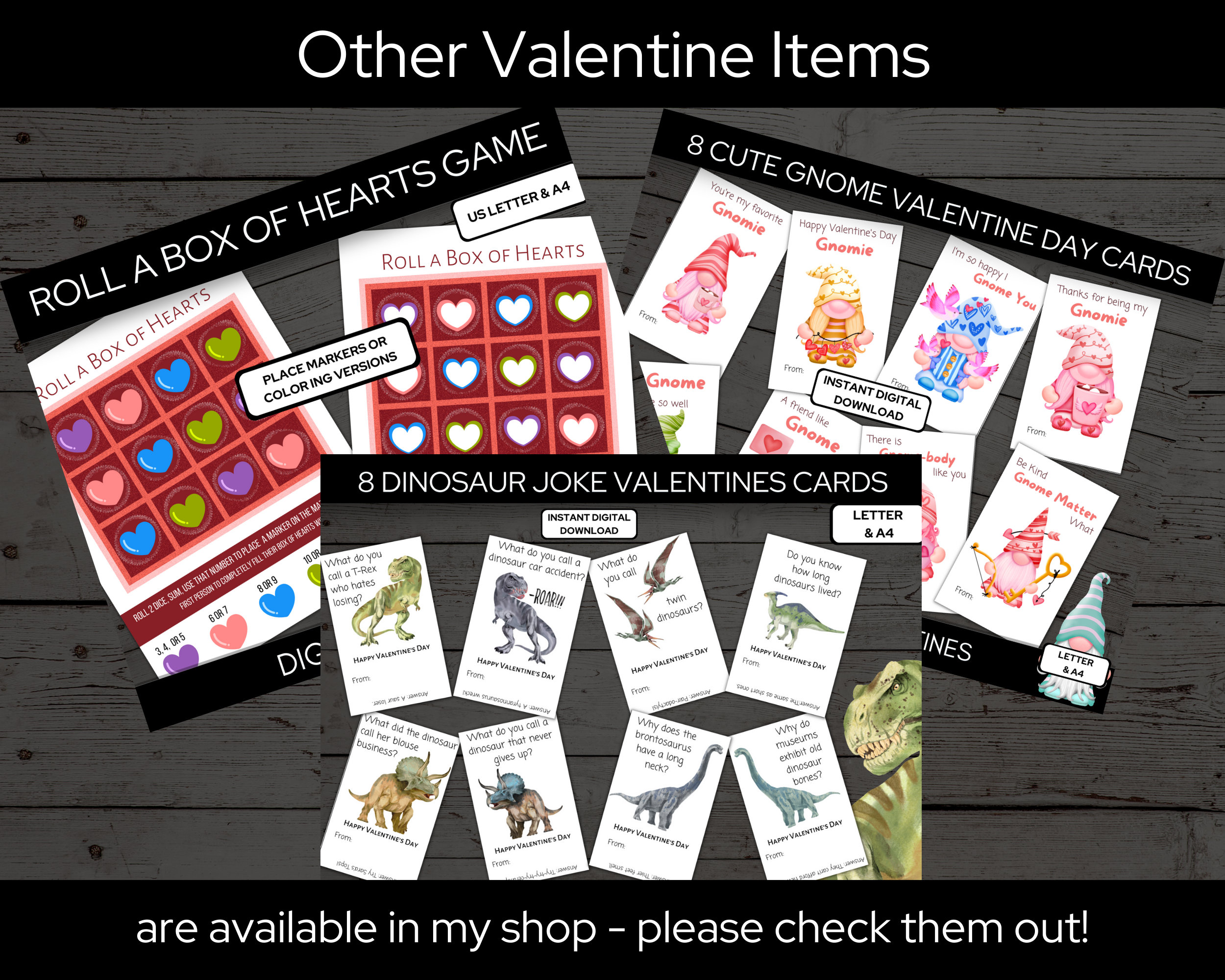 Dinosaur Valentine Bookmarks Printable Bookmarks for Classroom ...