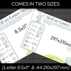 Roll an Easter Bunny Dice Game, Easter Game, Classroom Games, Easter ...