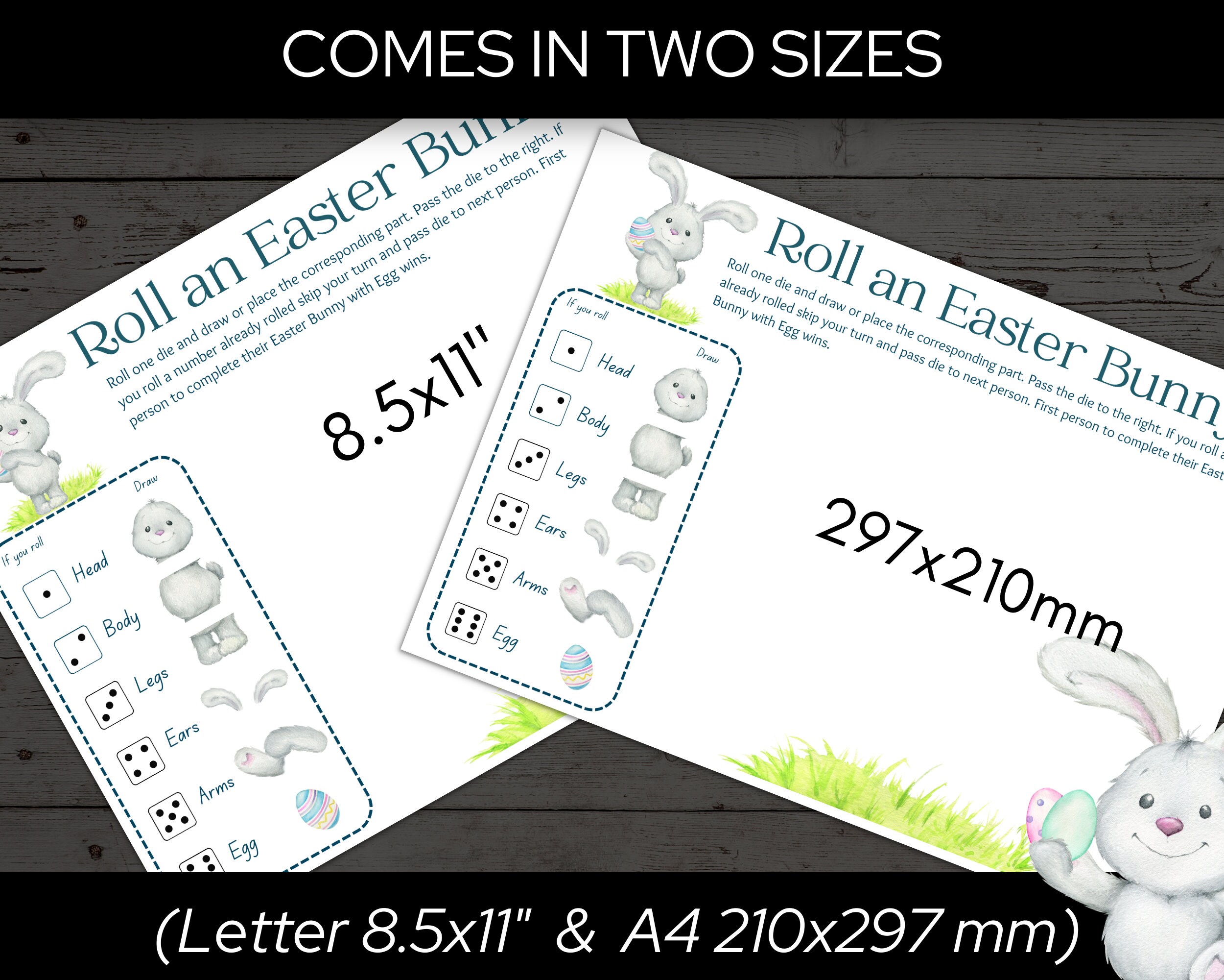 Roll an Easter Bunny Dice Game, Easter Game, Classroom Games, Easter ...