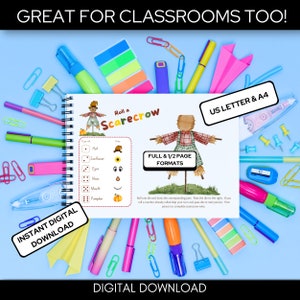 Roll a Scarecrow Dice Game, Fall Dice Game, Printable Halloween Game ...