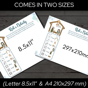 Roll a Nativity Christmas Dice Game Printable, Great Christian Holiday ...
