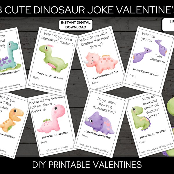 Dinosaur Valentine - Etsy