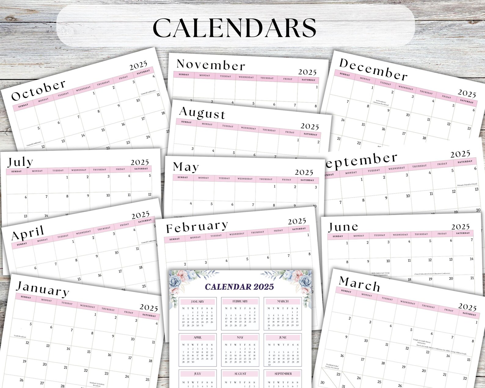 2025 LDS Relief Society Planner With Calendar, Come Follow Me Schedule ...