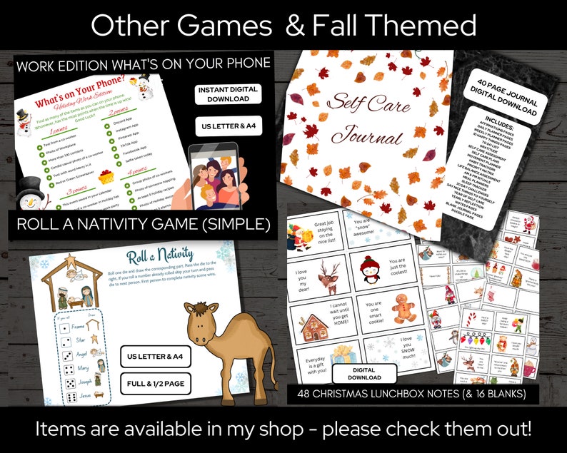 Winter Gift Exchange Dice Game Printable Game, Group Party Game ...