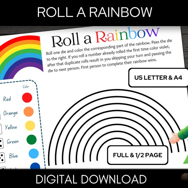 Roll a Leprechaun Printable - Etsy