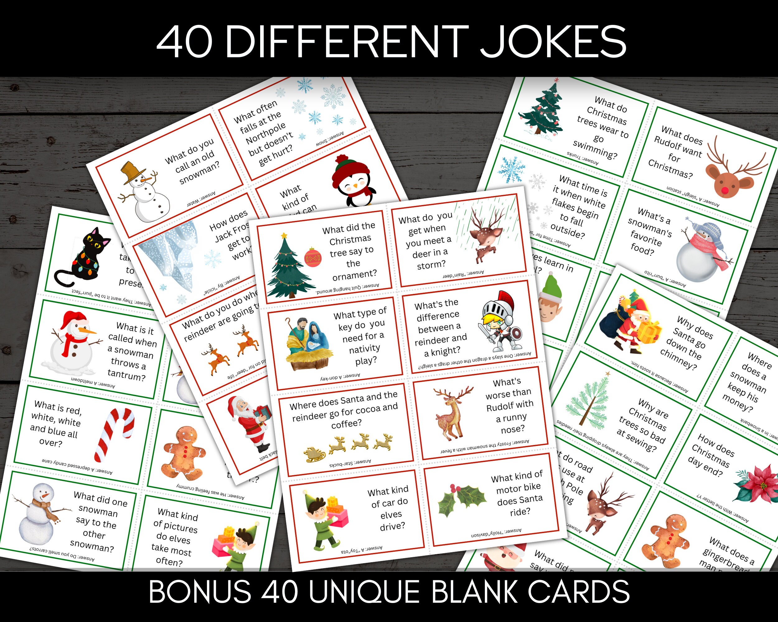 Christmas Lunch Box Jokes, Holiday Lunchbox Jokes, Fall Lunch Box Notes ...