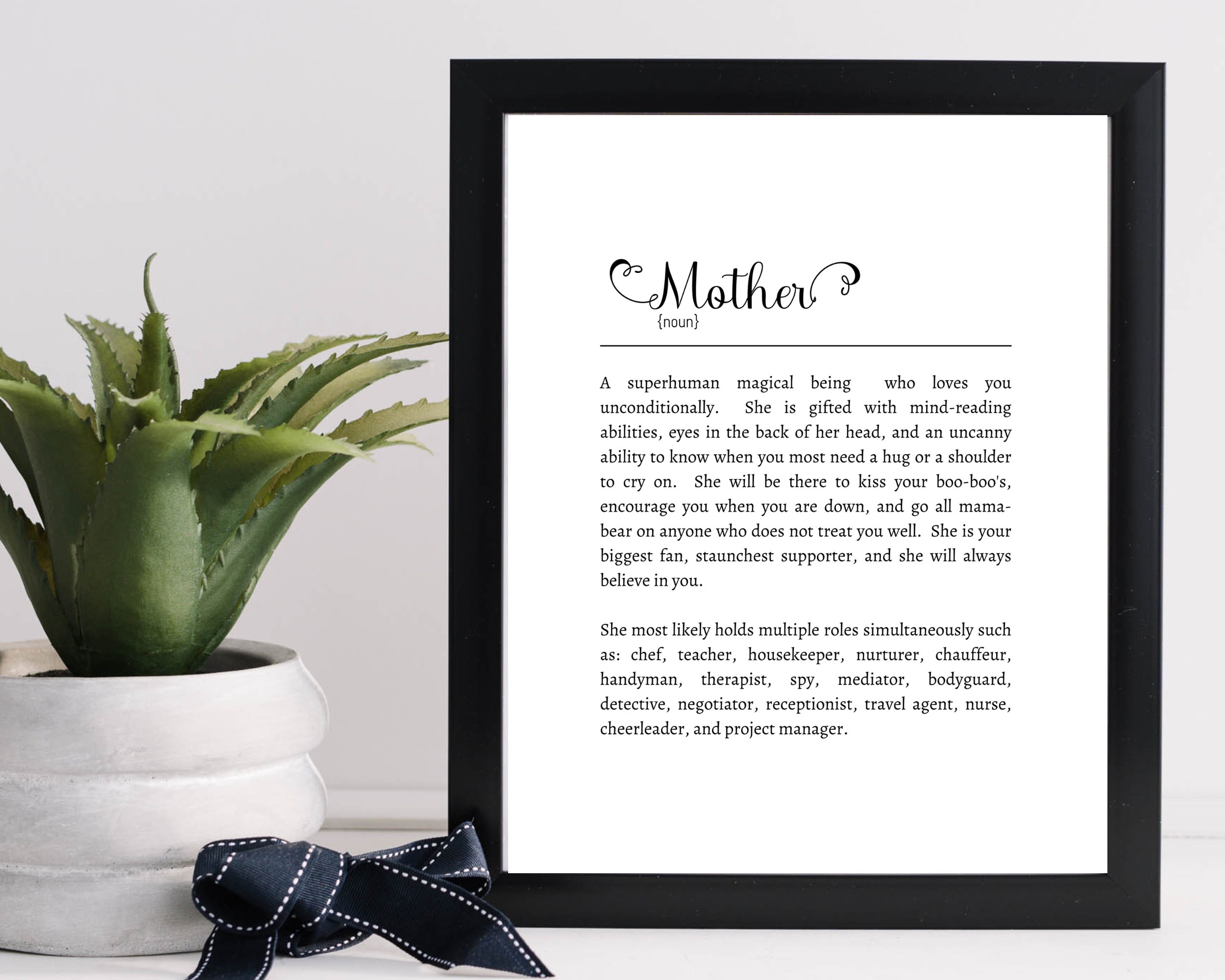 Mother Definition Print, Gift for Mom, First Time Mom Gift, Mom Gift ...