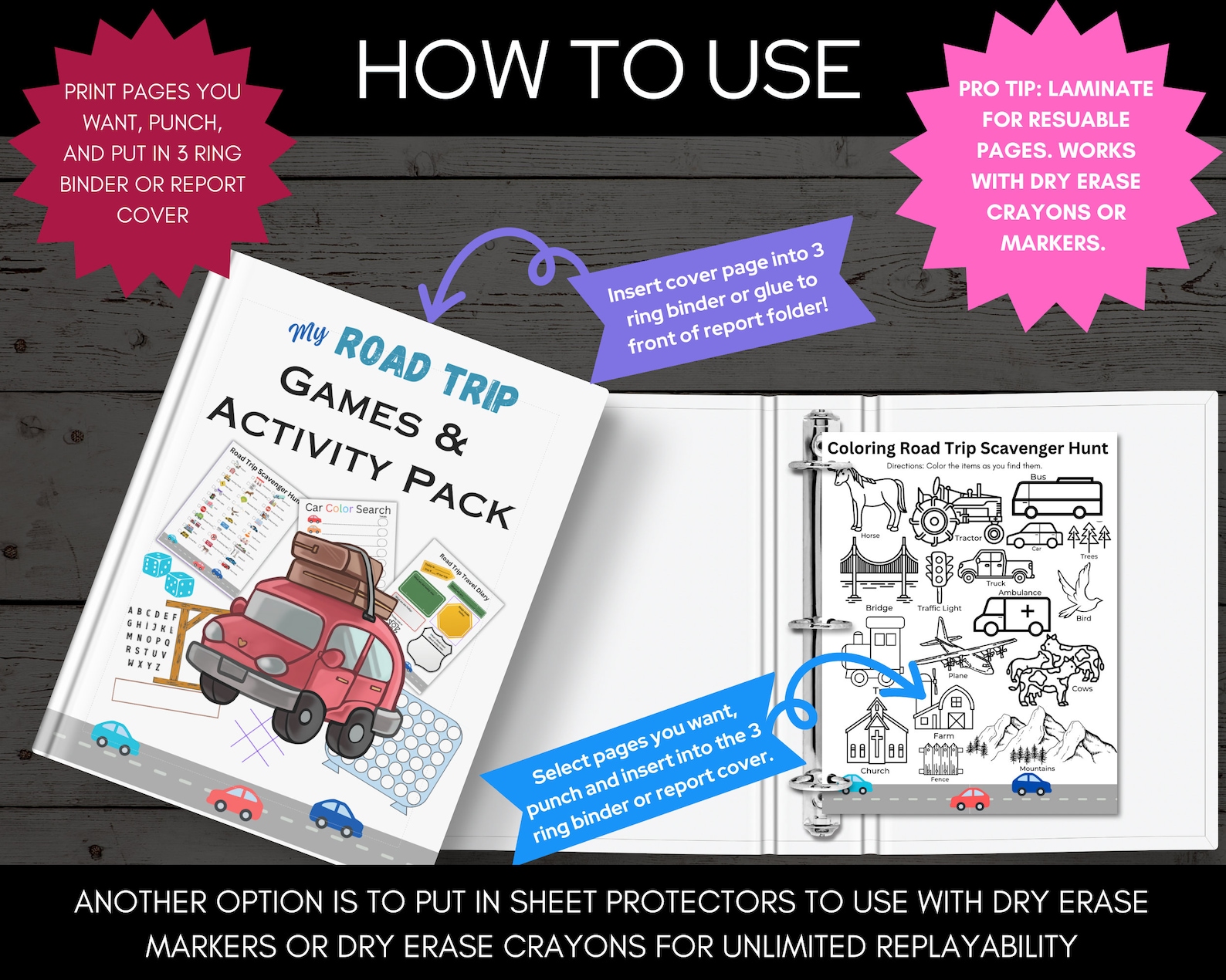 Road Trip Games & Activities, Kids Road Trip Games Printable, Family ...