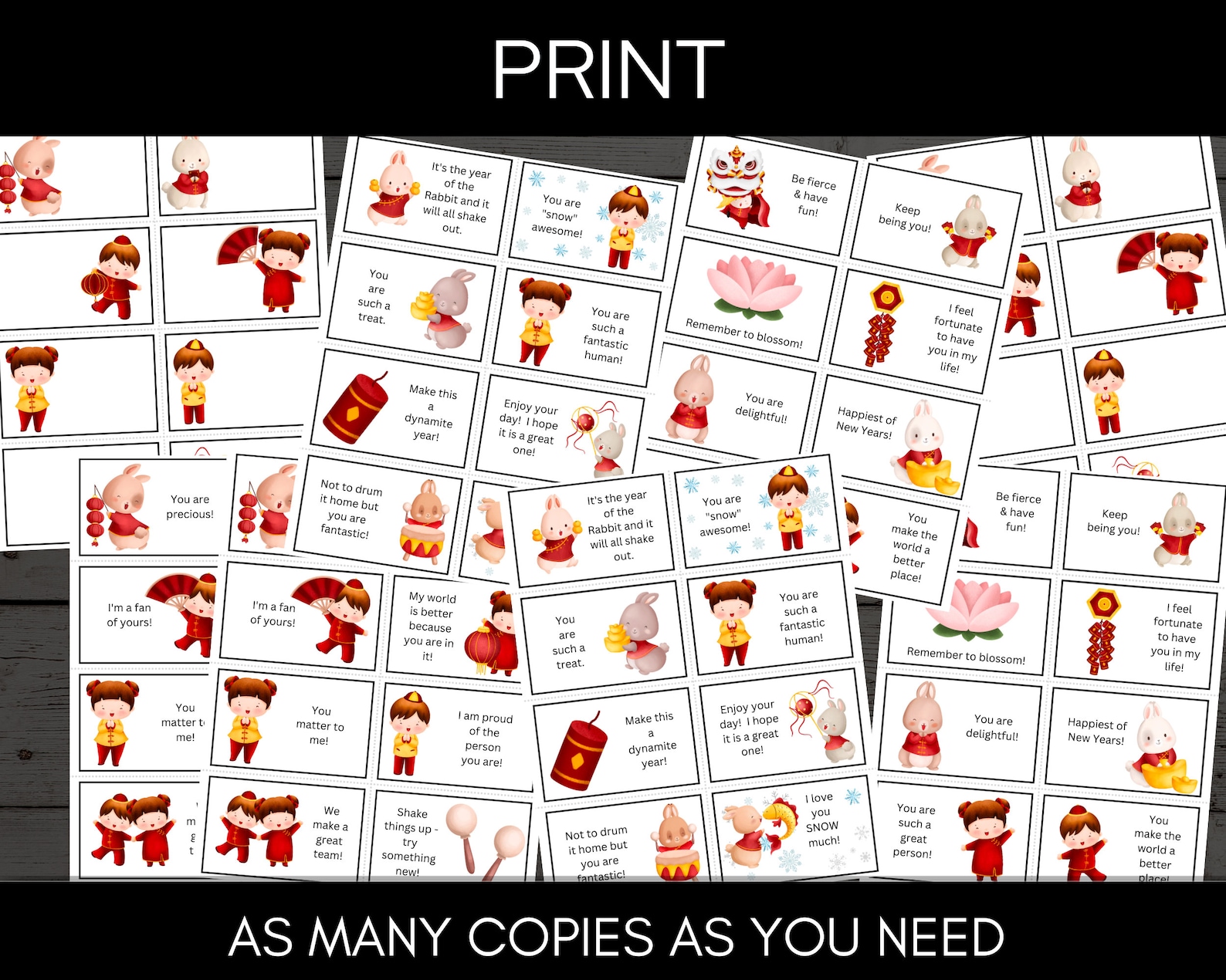 New Years Lunch Box Notes, Printable Lunchbox Notes to Encourage Growth ...