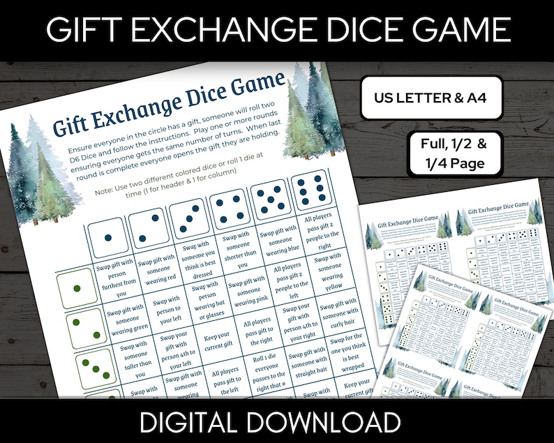 Dice Rolling Gift Exchange Party Game - the Yankee Swap Gift Game ...