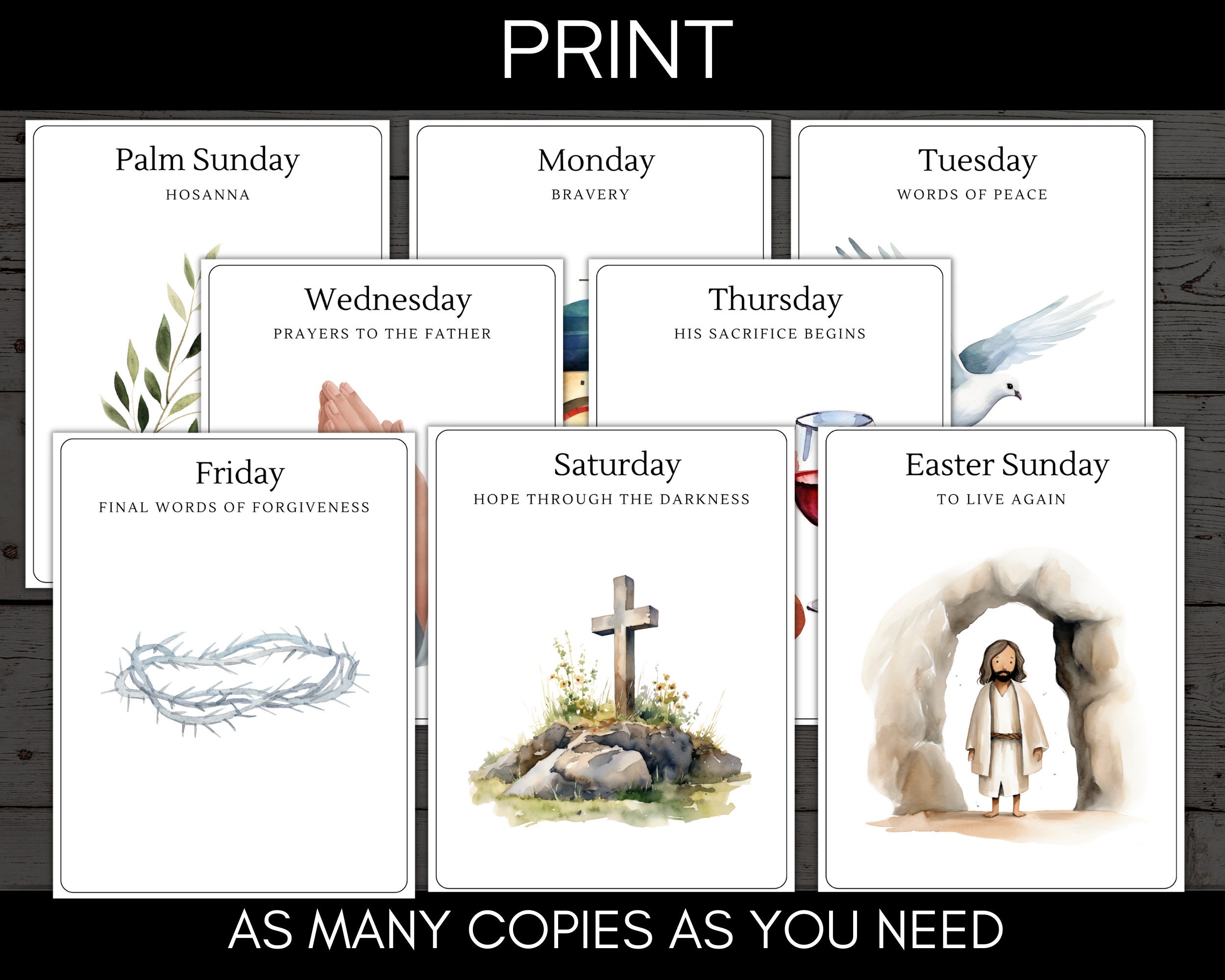 LDS Easter Advent Cards, Holy Week Printable W/ Latter Day Saints ...