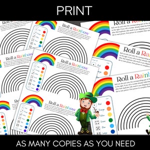 Roll a Rainbow Dice Game, St Patricks Day Game, Classroom Games, St ...