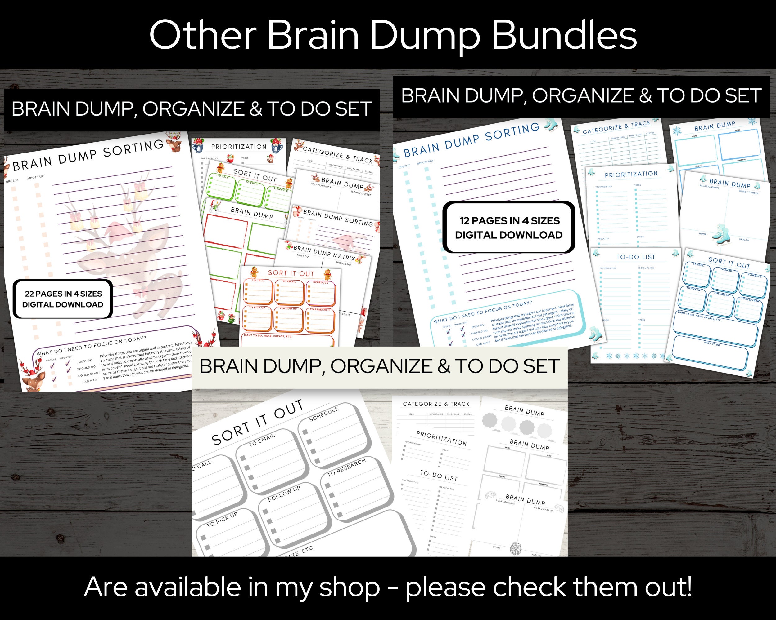 ADHD Brain Dump Printable, To-do List Template, Productivity Planner ...