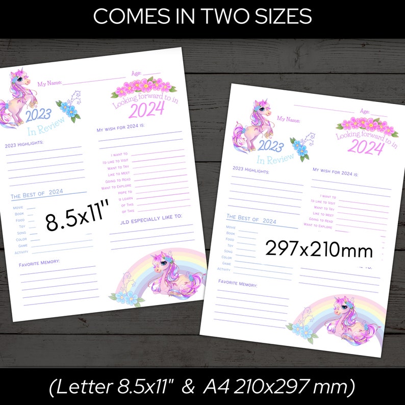 Kids Year in Review, Printable New Years Activity, 2024 New Year ...