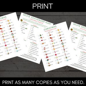 Christmas Photo Scavenger Hunt, Scavenger Hunt Printable, Christmas ...