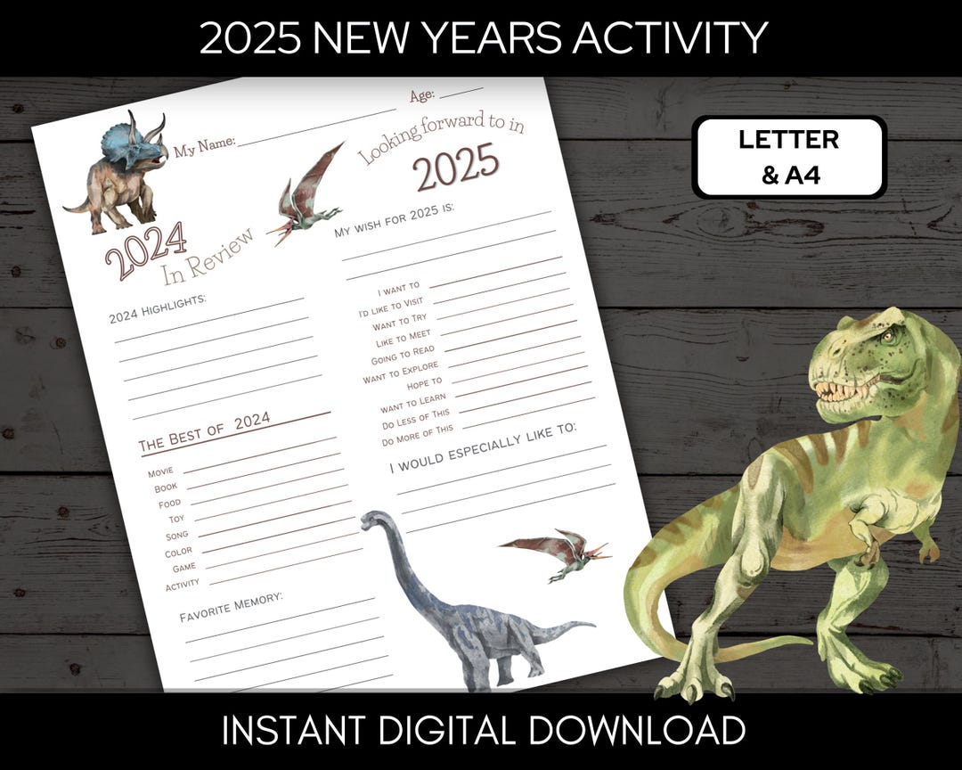 Kids Year in Review, Printable New Years Activity, 2025 New Year ...
