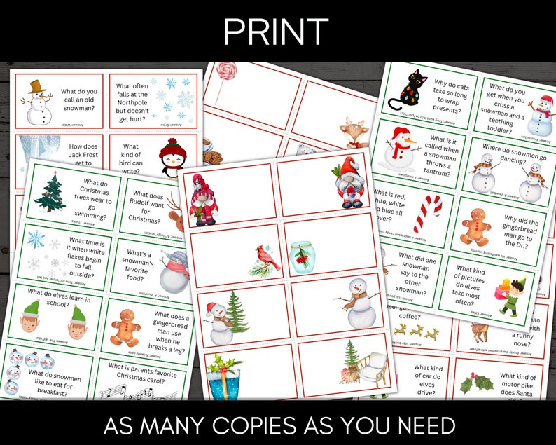 Christmas Lunch Box Jokes, Holiday Lunchbox Jokes, Fall Lunch Box Notes ...