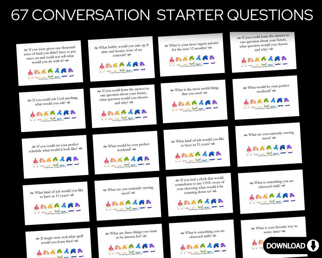 Conversation Starters Ice Breaker Questions, Date Night Cards, Dinner ...