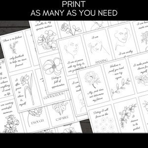 Positive Affirmation Card Deck, Vision Board Printables, Manifesting ...