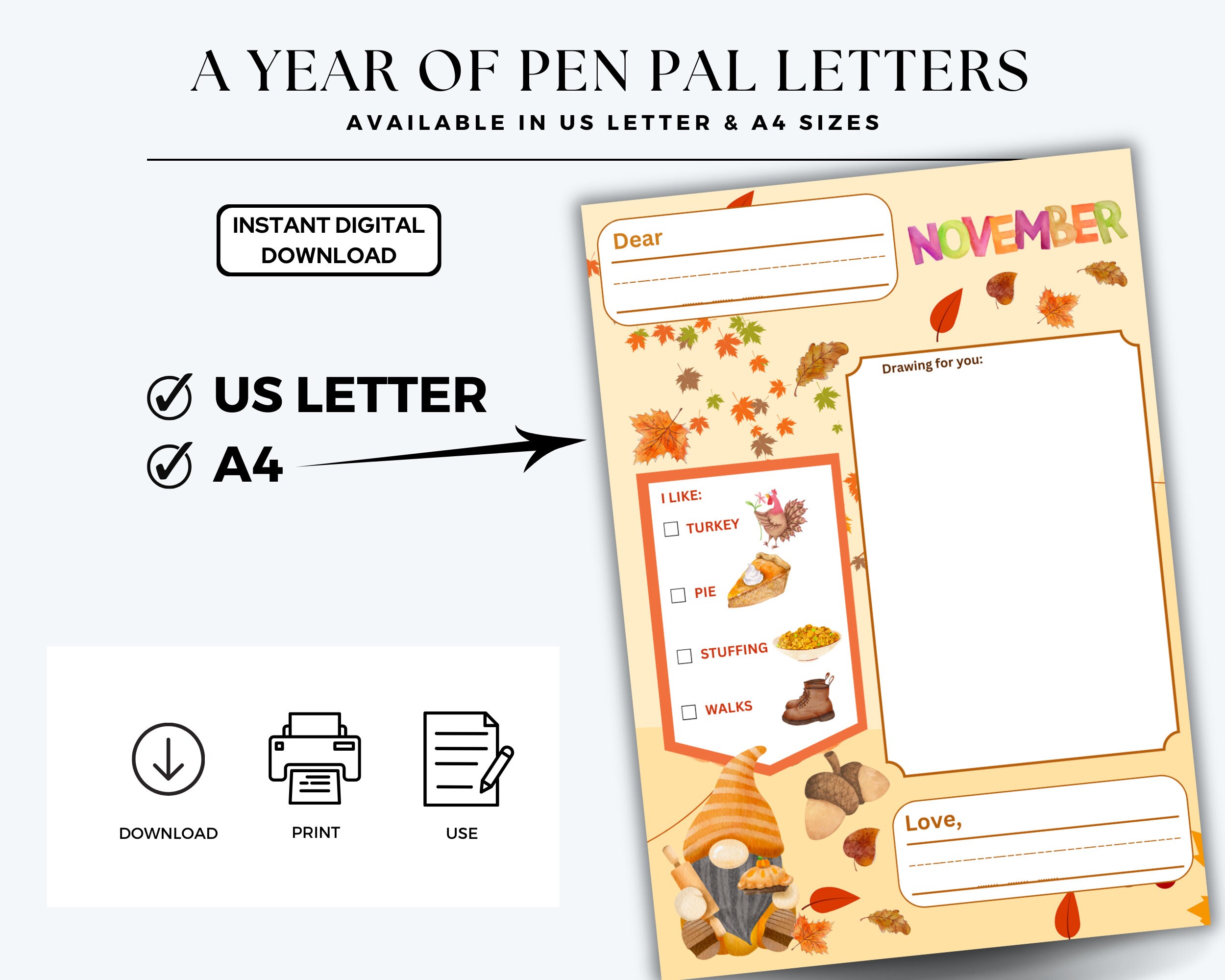 Year of Penpal Letters | Great Grandma Gift | Grandma Gift ...