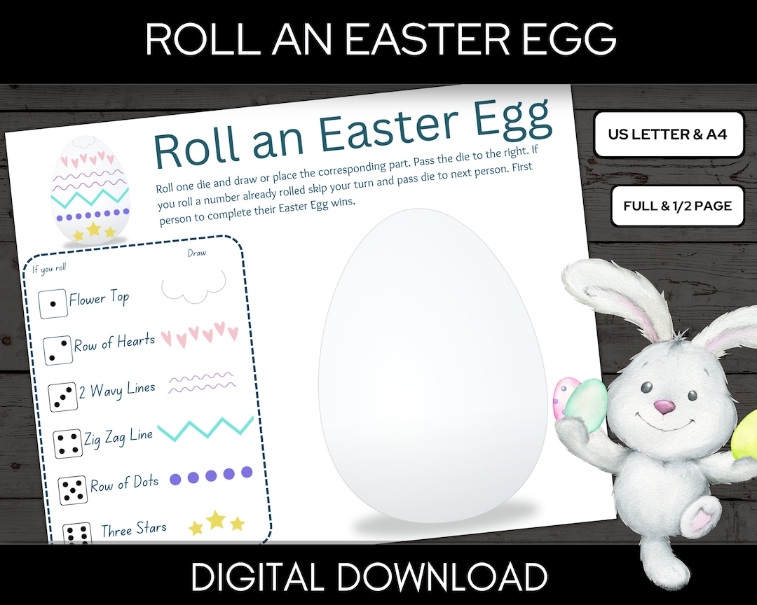 Roll an Easter Egg Dice Game, Easter Game, Classroom Games, Easter ...