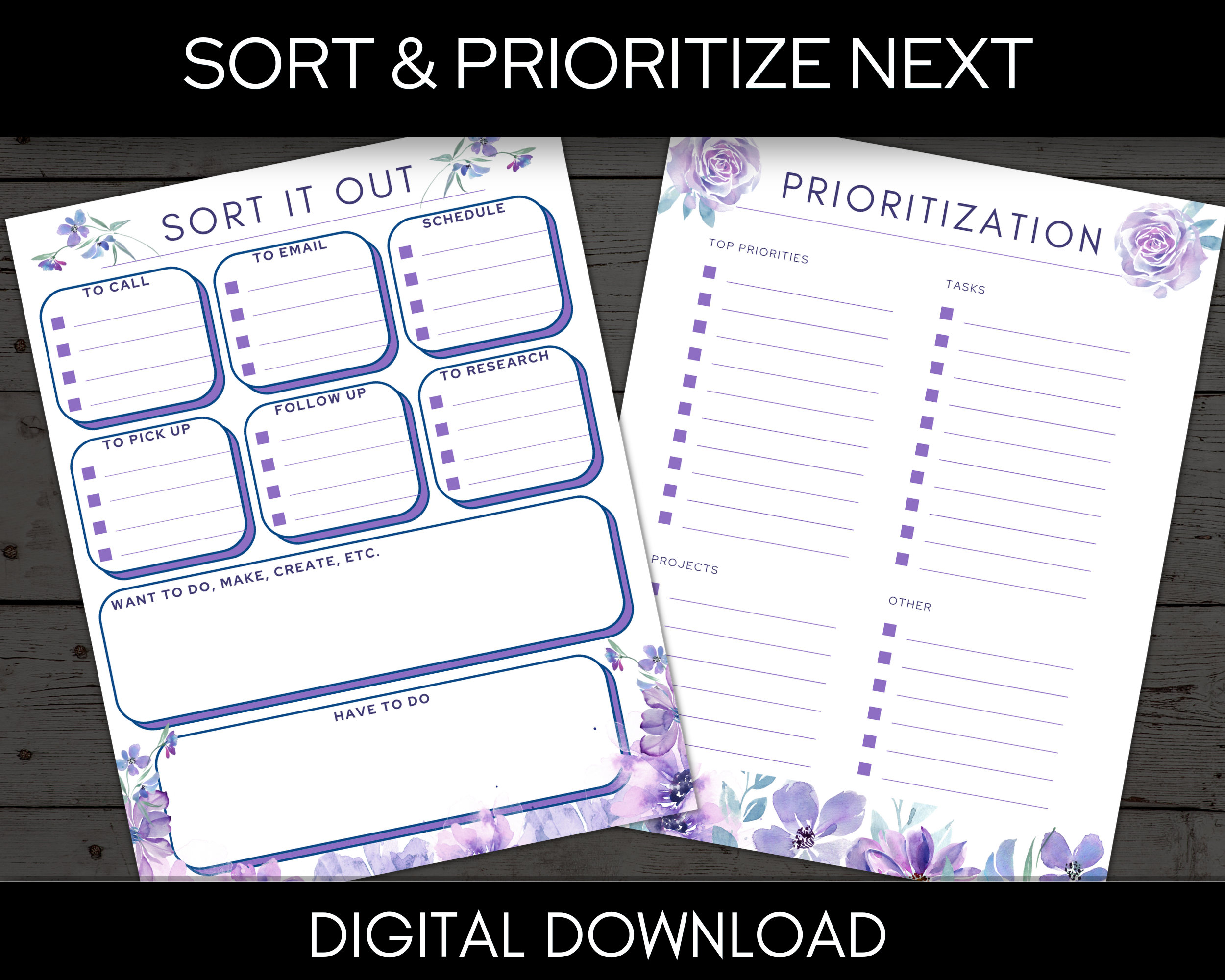 ADHD Brain Dump Printable, To-do List Template, Productivity Planner ...